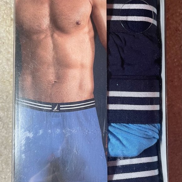 Nautica | Underwear & Socks | Nwt Mens Nautica Modal Knit Boxers 3 Shade Of Blue Dark Med Light ...